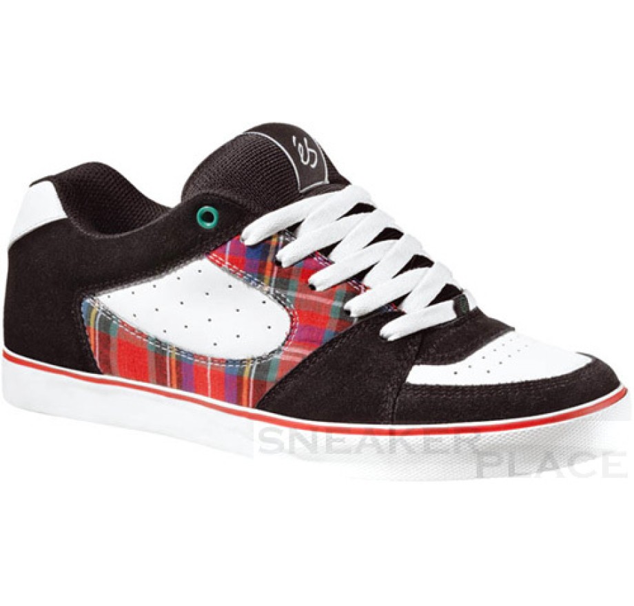 es Square One Skaterschuhe schwarz/weiß/rot